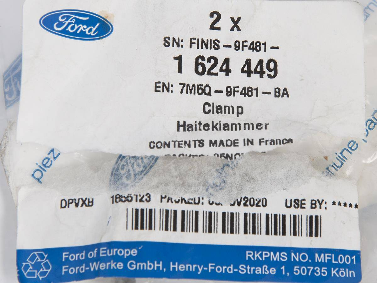 OBEJMA ZACISKOWA PRZEWODU 1,4 1,6 TDCI FIESTA 08- _ 1624449 _ 7M5Q ...