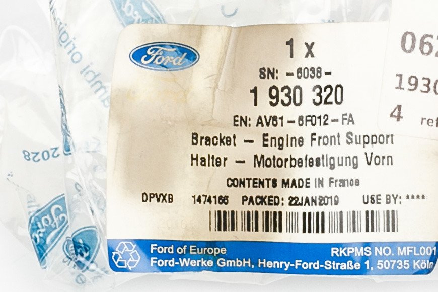 PODUSZKA SILNIKA C-MAX FOCUS CONNECT 1,6 TDCI _ 1930320 _ AV61-6F012-FA ...