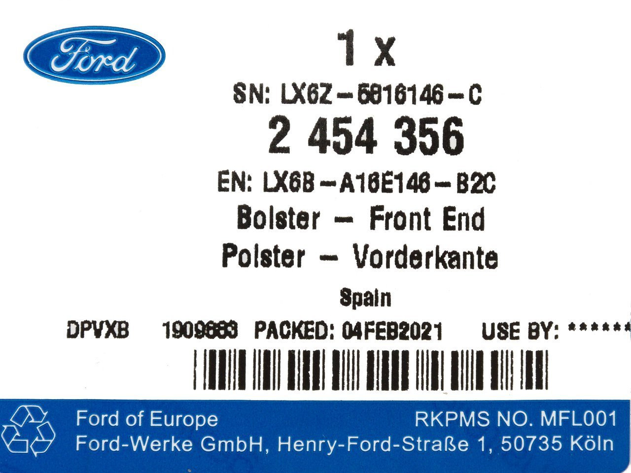 ŻALUZJA ROLETA FORD KUGA MK3 ESCAPE USA 20- OE _ 2715625 _ LX6B-A16E146 ...