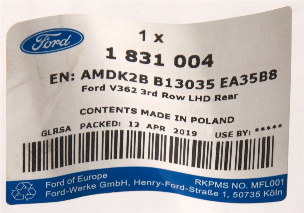 DYWANIK GUMOWY ZESTAWA TRANSIT/TOURNEO CUSTOM 13-18 _ 1831004 _ AMDK2B ...