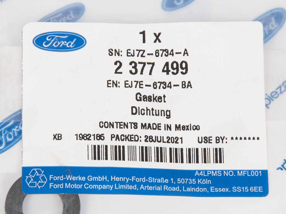 PODKŁADKA KORKA OLEJU 1,5 TDCI FOCUS FIESTA KUGA _ 2377499 _ EJ7E-6734 ...