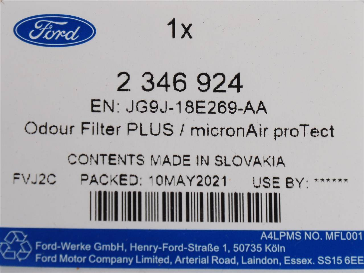 FILTR KABINOWY MICRON AIR PROTECT EDGE FOCUS KUGA _ 2346924 _ JG9J ...