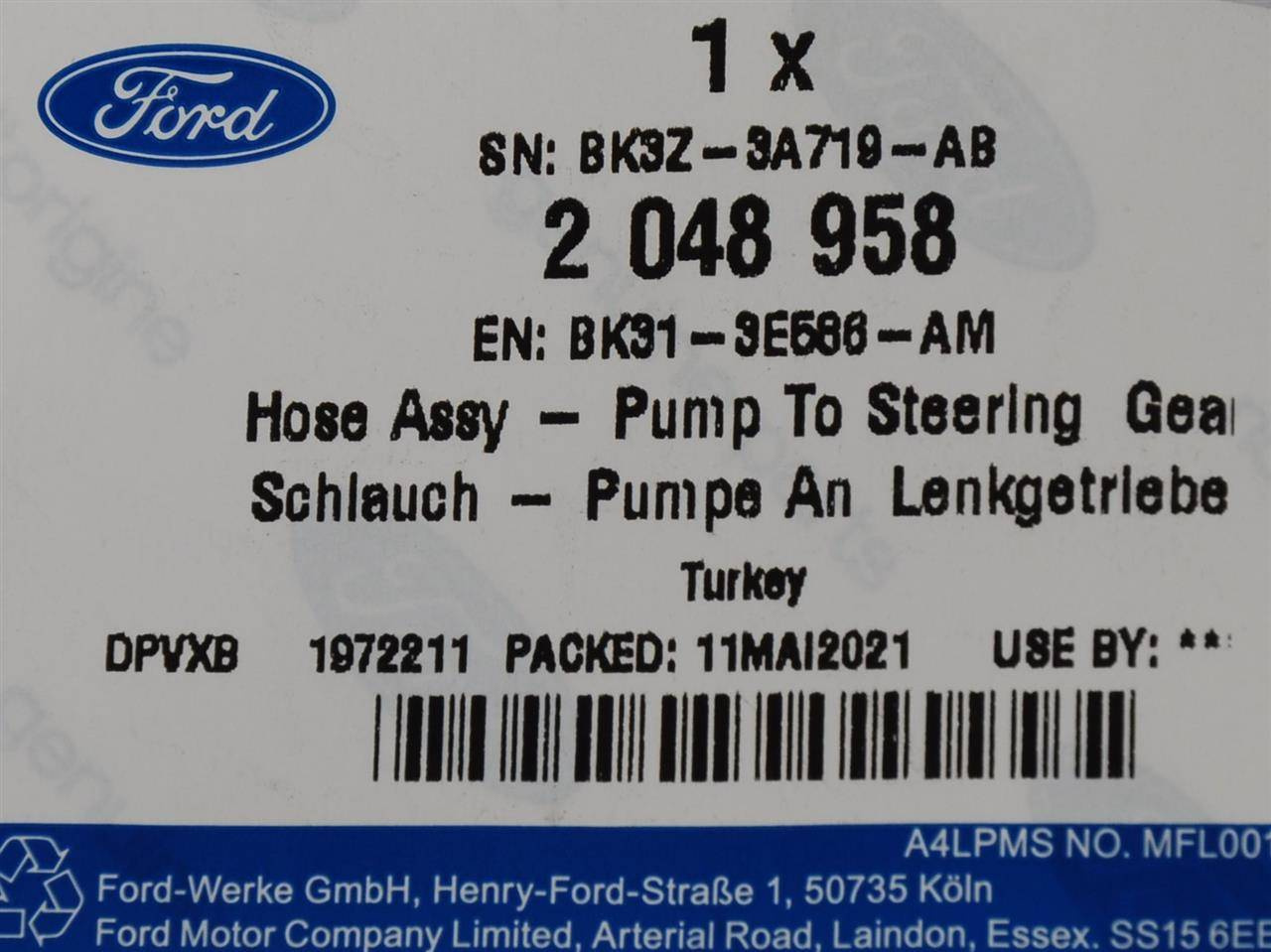 PRZEWÓD UKŁDU WSPOMAGANIA TRANSIT 14- ZASILANIE _ 2648704_ BK31-3E586 ...