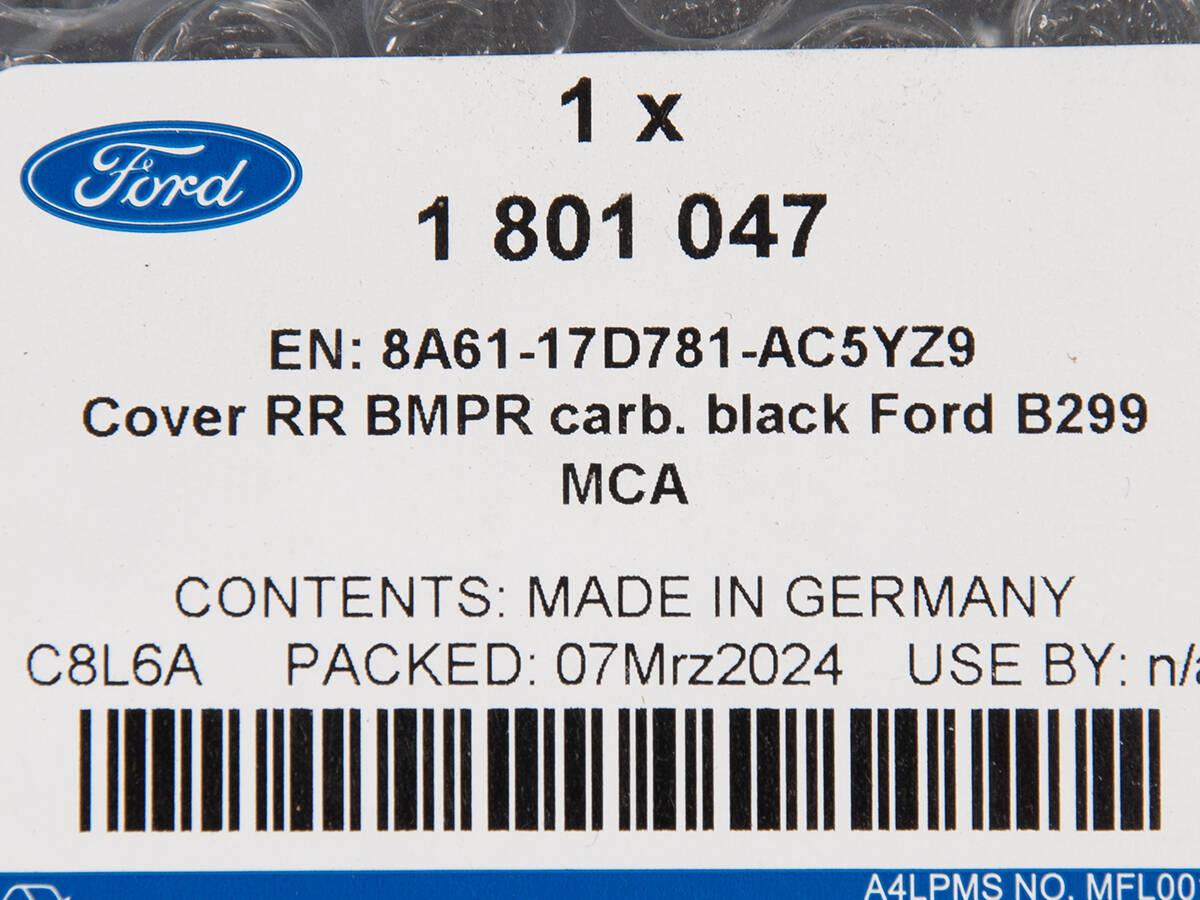 DOKŁADKA ZDERZAKA TYŁ FIESTA 12-19 / BEZ WYPOSAŻENIA RSO _ 1801047 ...