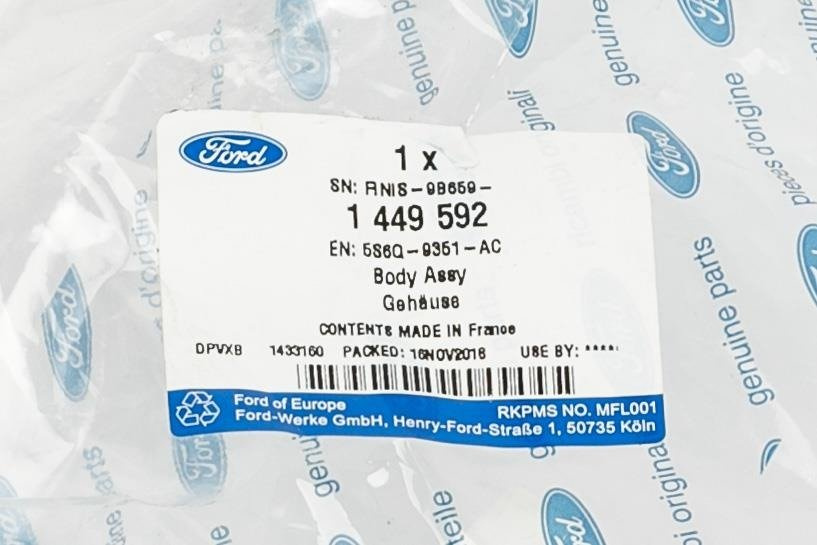 PRZEWÓD PRZEPUSTNICA KOLEKTOR FIESTA /FUSION 1,6D _ 1449592 _ 5S6Q-9351 ...