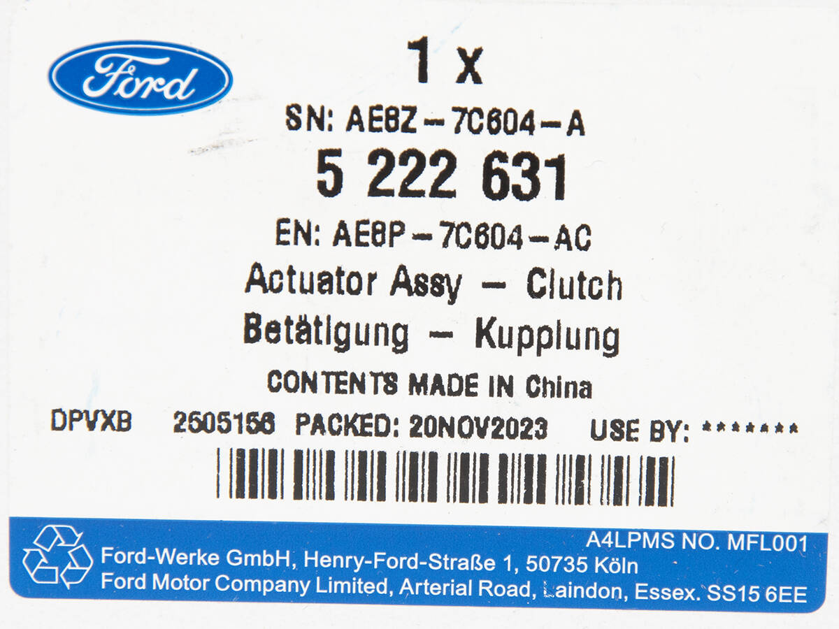 SIŁOWNIK SPRZĘGŁA 6 SPEED AUTO GFT PS195 _ 5222631 _ EA8P-7C604-AC ...