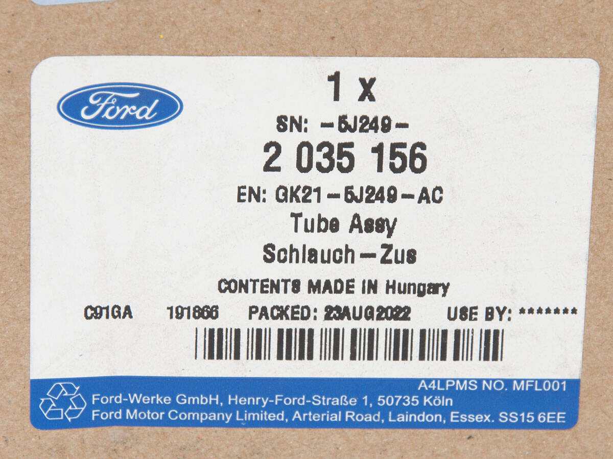 PRZEWÓD ADBLUE TRANSIT 16- / 2.0L DIESEL PANTHER _ 2035156 _ GK21-5J249 ...