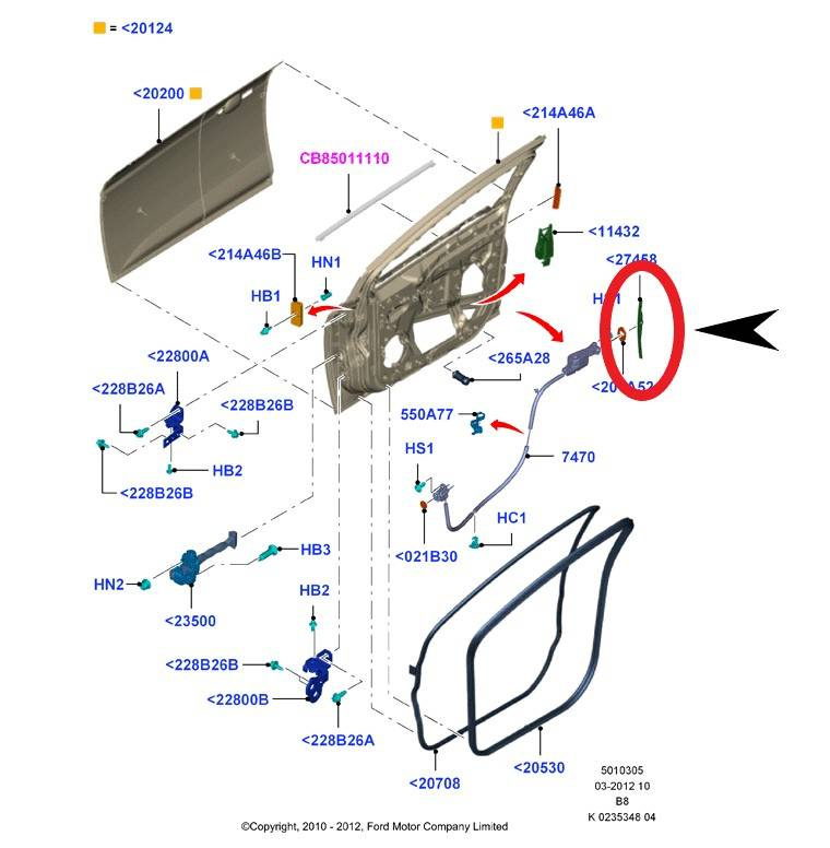 OSŁONA KRAWĘDZI DRZWI PRAWY PRZÓD FOCUS MK3 /FL _ 1879782 _ BM51 ...