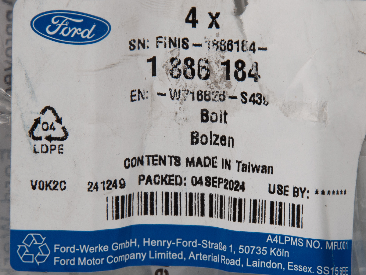 ŚRUBA WAHACZA GÓRNEGO FORD RANGER 15- M14 | | Ford Original Parts