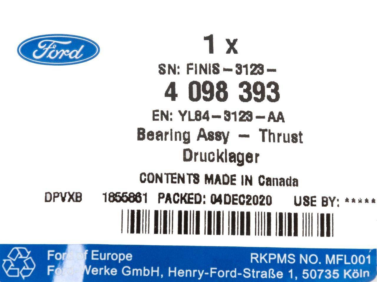 ŁOŻYSKO TYLNEGO MOSTU RANGER MAVERICK _ 4098393 _ YL84-3123-AA | | Ford ...