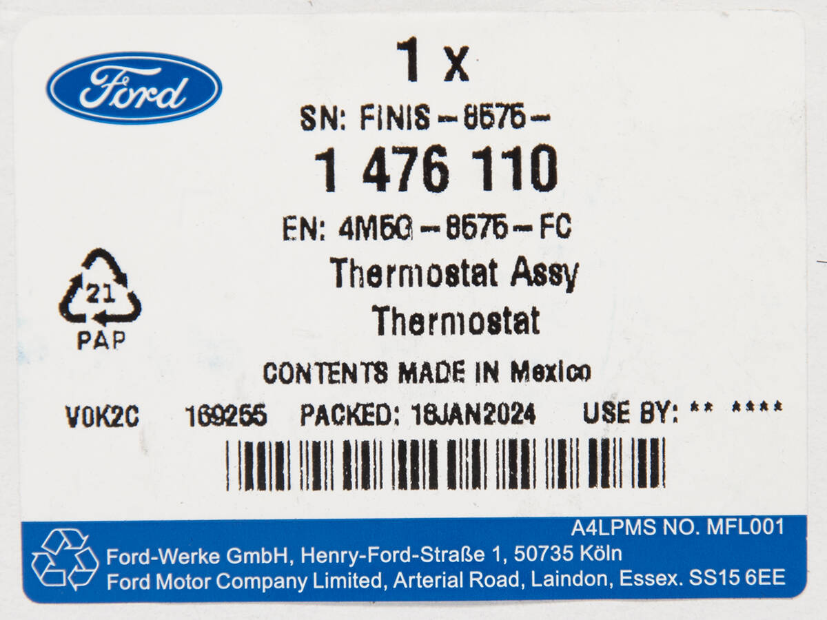 OBUDOWA Z TERMOSTATEM FOCUS 07-08 / 1.8L DURATEC 16V _ 1476110 _ 4M5G ...