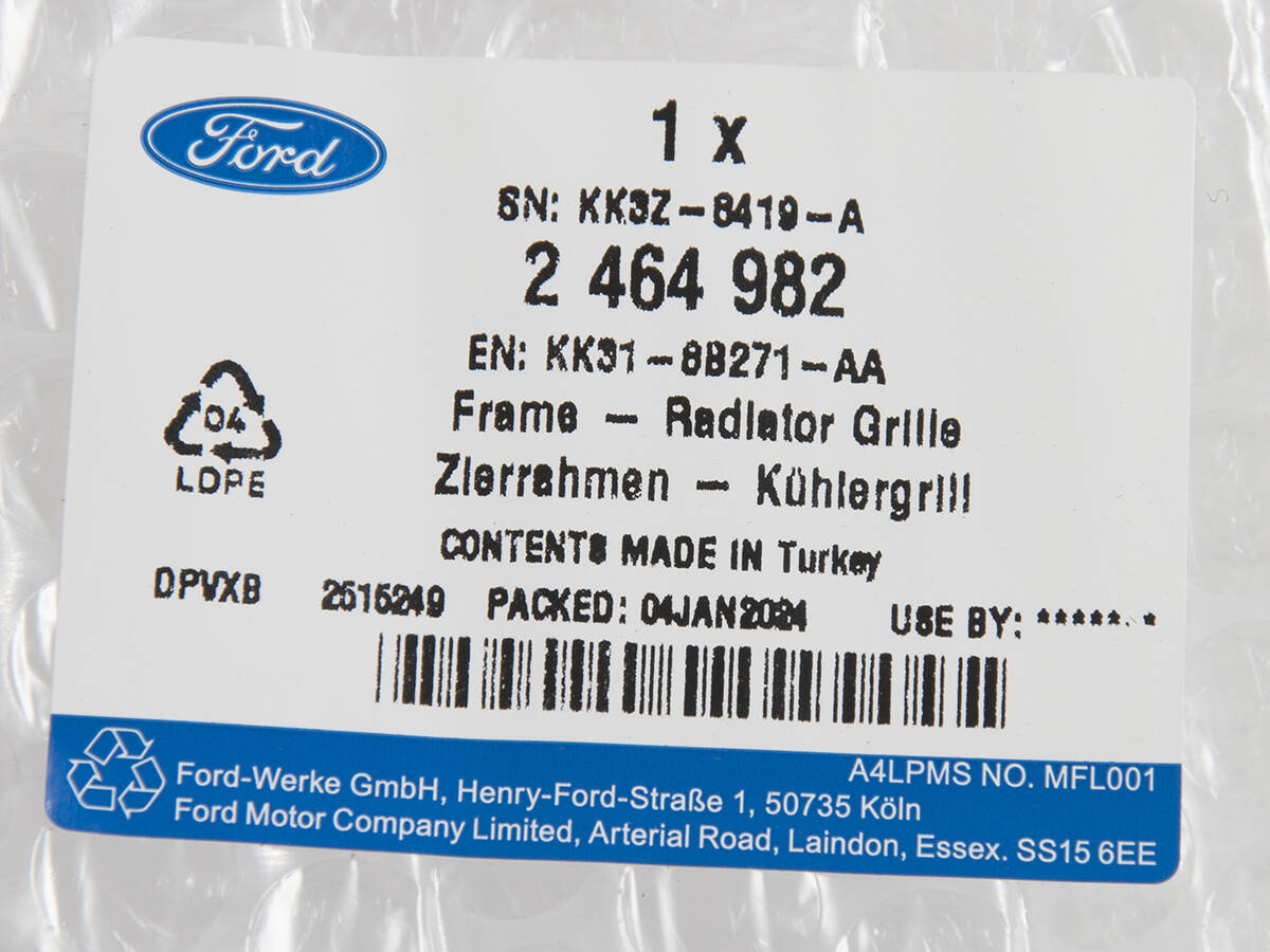 RAMKA GRILLA PRZEDNIEGO TRANSIT 19- 22- _ 2464982 _ KK31-8B271-AA _ GTU ...