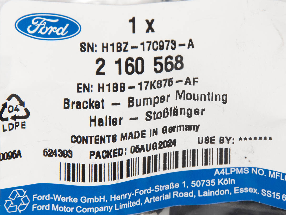 UCHWYT P/L WZMOCNIENIA ZDERZAKA PRZÓD FIESTA 17- _ 2160568 _ H1BB ...