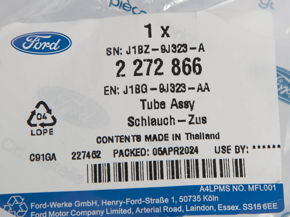 PRZEWÓD ZASILAJĄCY LISTWĘ WTRYSKOWĄ FIESTA 1.0 EB _ 2272866 _ J1BG ...