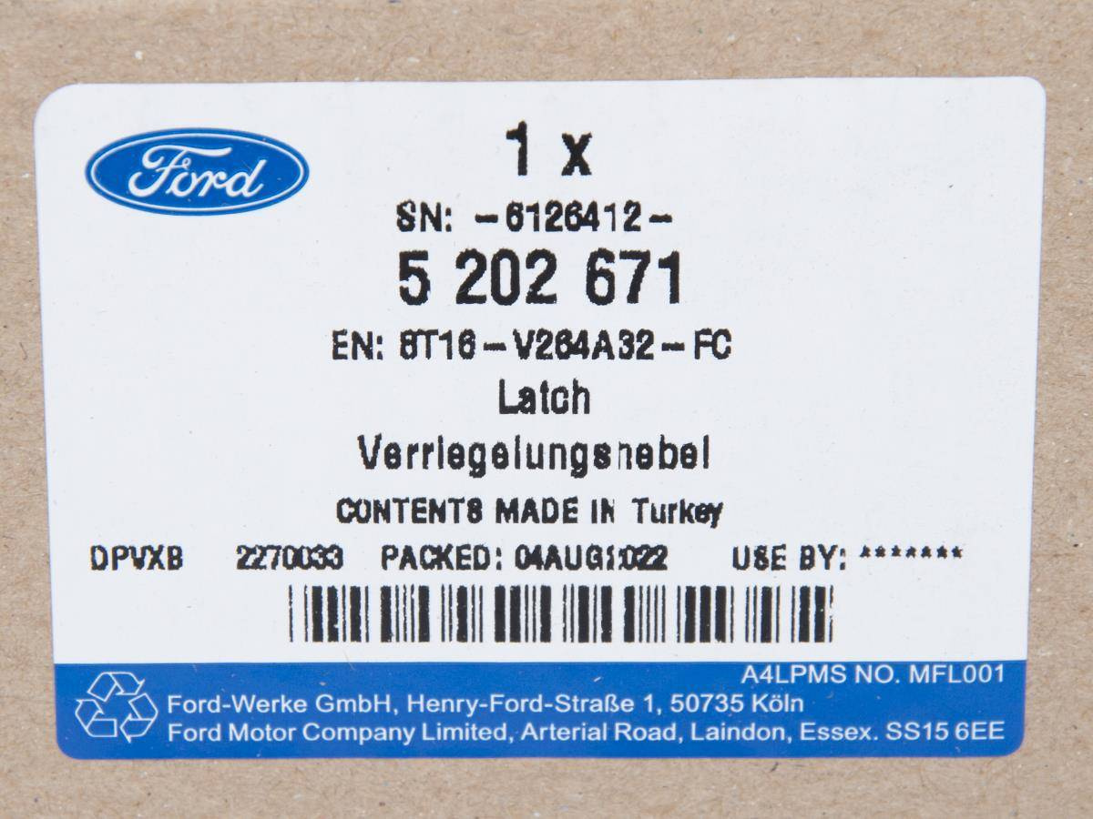 ZAMEK PRAWY DRZWI PRZESUWNYCH CONNECT 09- _ 5202671 _ 8T16-V264A32-FC ...