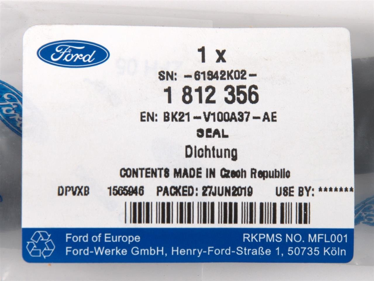 USZCZELKA PROGU DRZWI LEWY PRZÓD CUSTOM 2012- _ 1812356 _ BK21-V100A37 ...