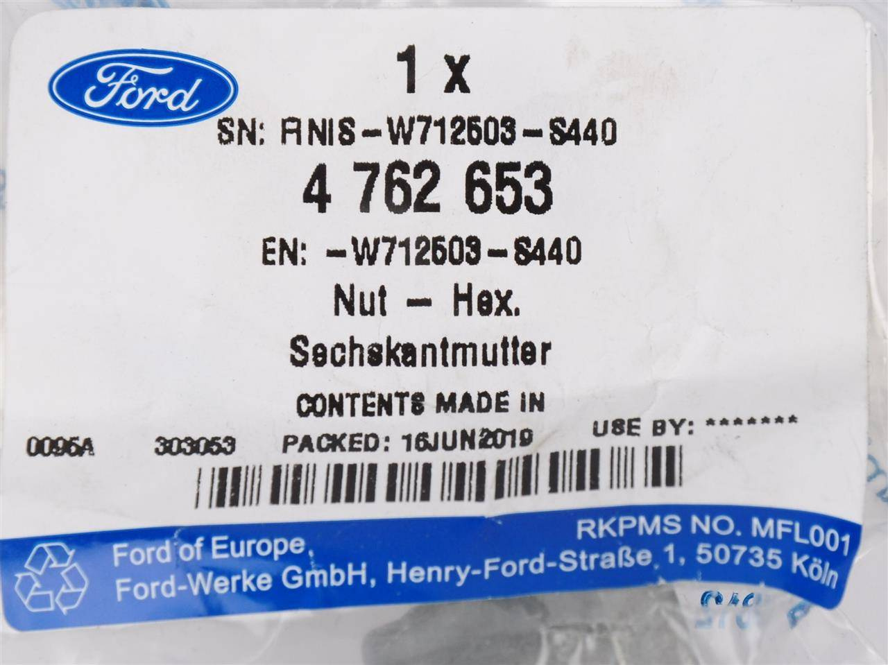 NAKRĘTKA M12 X 1.25MM ŁACZNIKA STABIILIZATORA _ 4762653 _ W712503-S440 ...