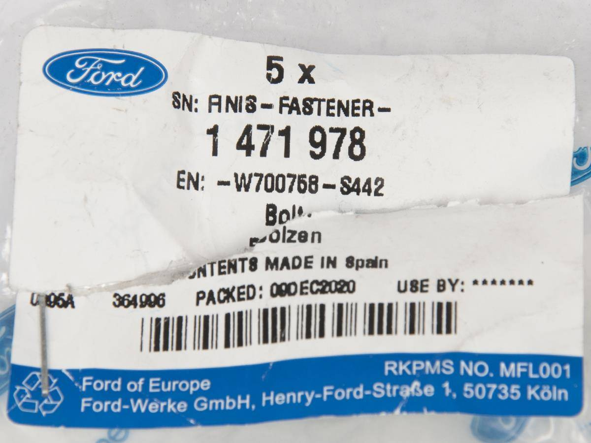 ŚRUBA PIASTY TYŁ MONDEO 00-07 KOMBI _ 1471978 _ W700758-S442 | | Ford ...