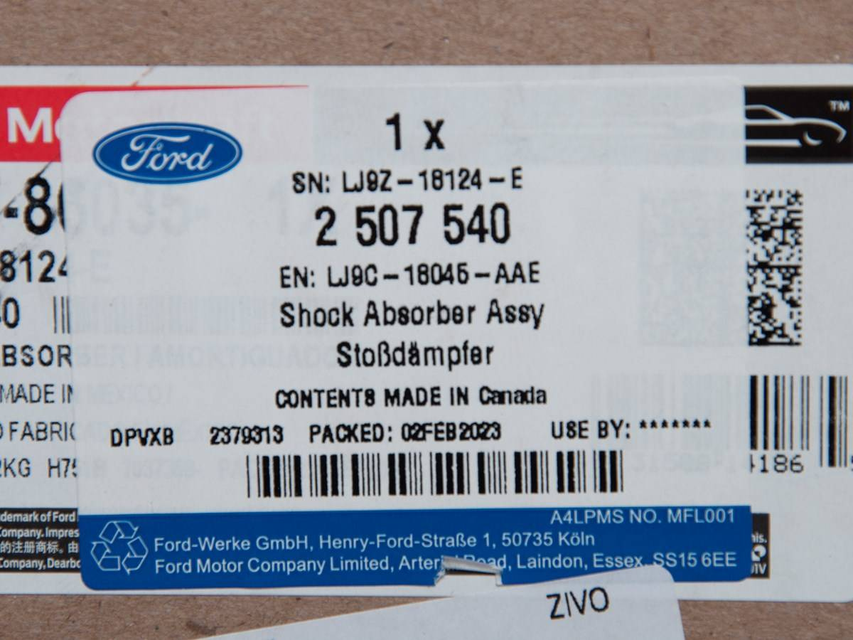 AMORTYZATOR PRAWY PRZEDNI MUSTANG MACH-E 21- _ 2507540 _ LJ9C-18045-AAE ...