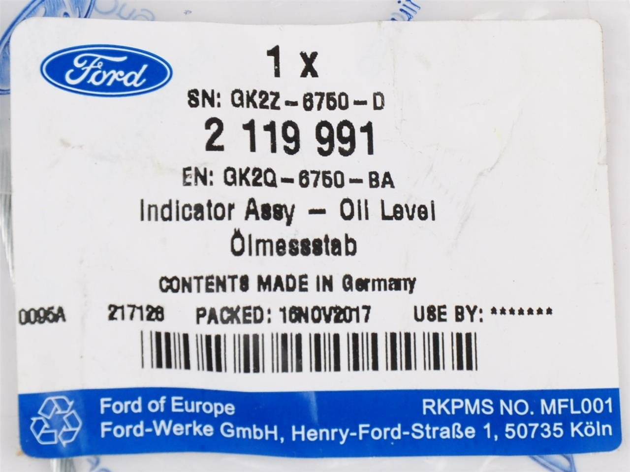 BAGNET WSKAŻNIK POZIOMU OLEJU 2,0 DIESEL PANTHER _ 2586207 _ GK2Q-6750 ...