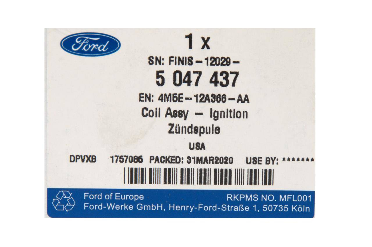 CEWKA ZAPŁONOWA FORD 1,8 / 2,0 / 2,3 DURATEC OE | | Ford Original Parts