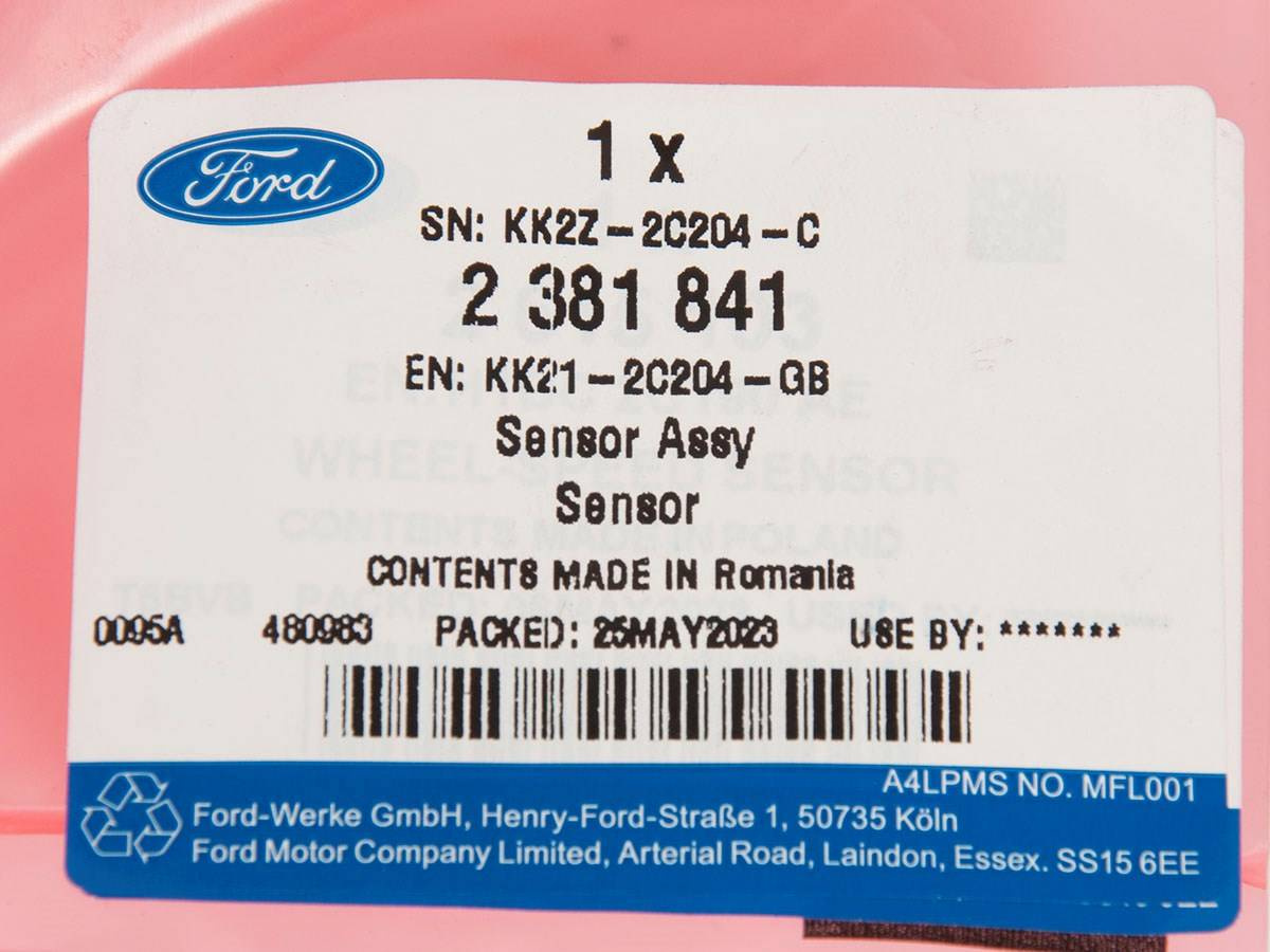 CZUJNIK ABS P/L PRZÓD TRANSIT 19- TRANSIT/TOURNEO CUSTOM 19- _ 2381841 _ KK21-2C204-GB | 2019 ...