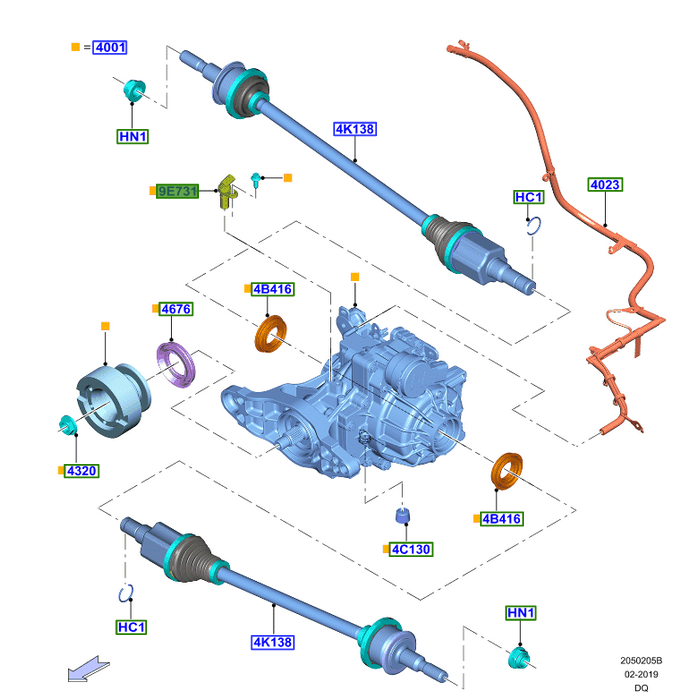 CZUJNIK PRĘDKOŚCI OBROTOWEJ TYLNEJ OSI KUGA 20- _ 2575335 _ K2GP-9E731 ...