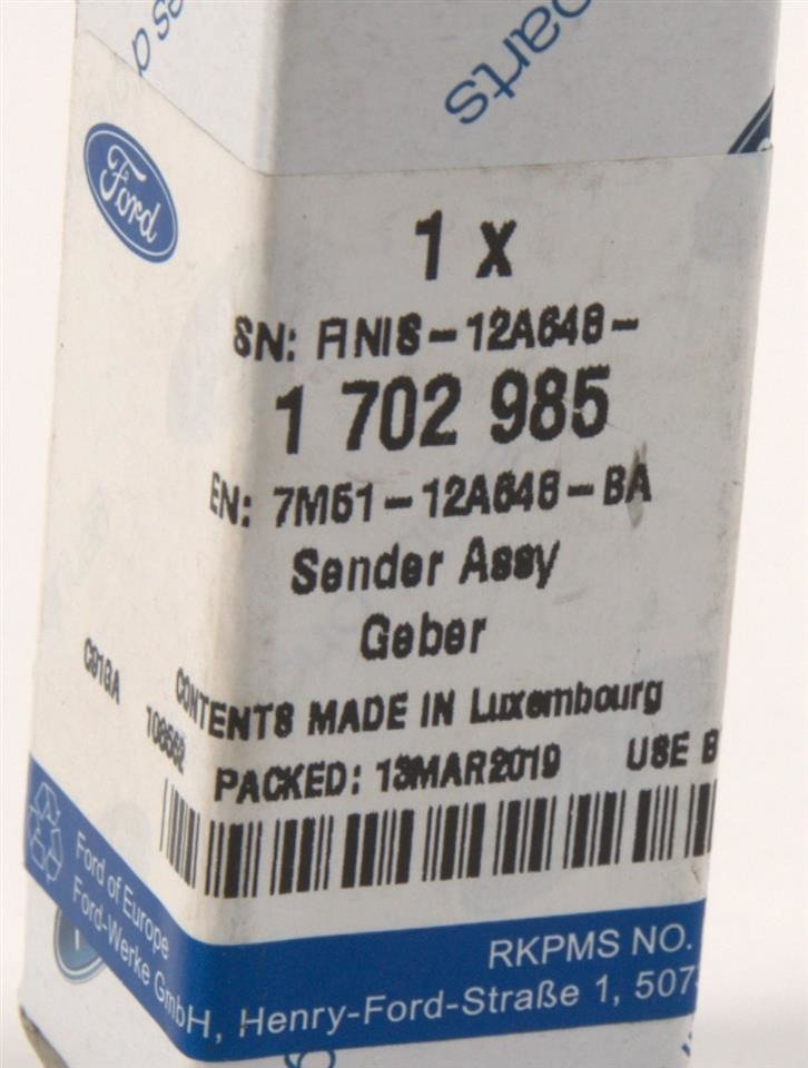 CZUJNIK TEMPERATURY PŁYNU CHŁODNICZEGO FORD _ 1702985 _ 7M51-12A648-BA ...