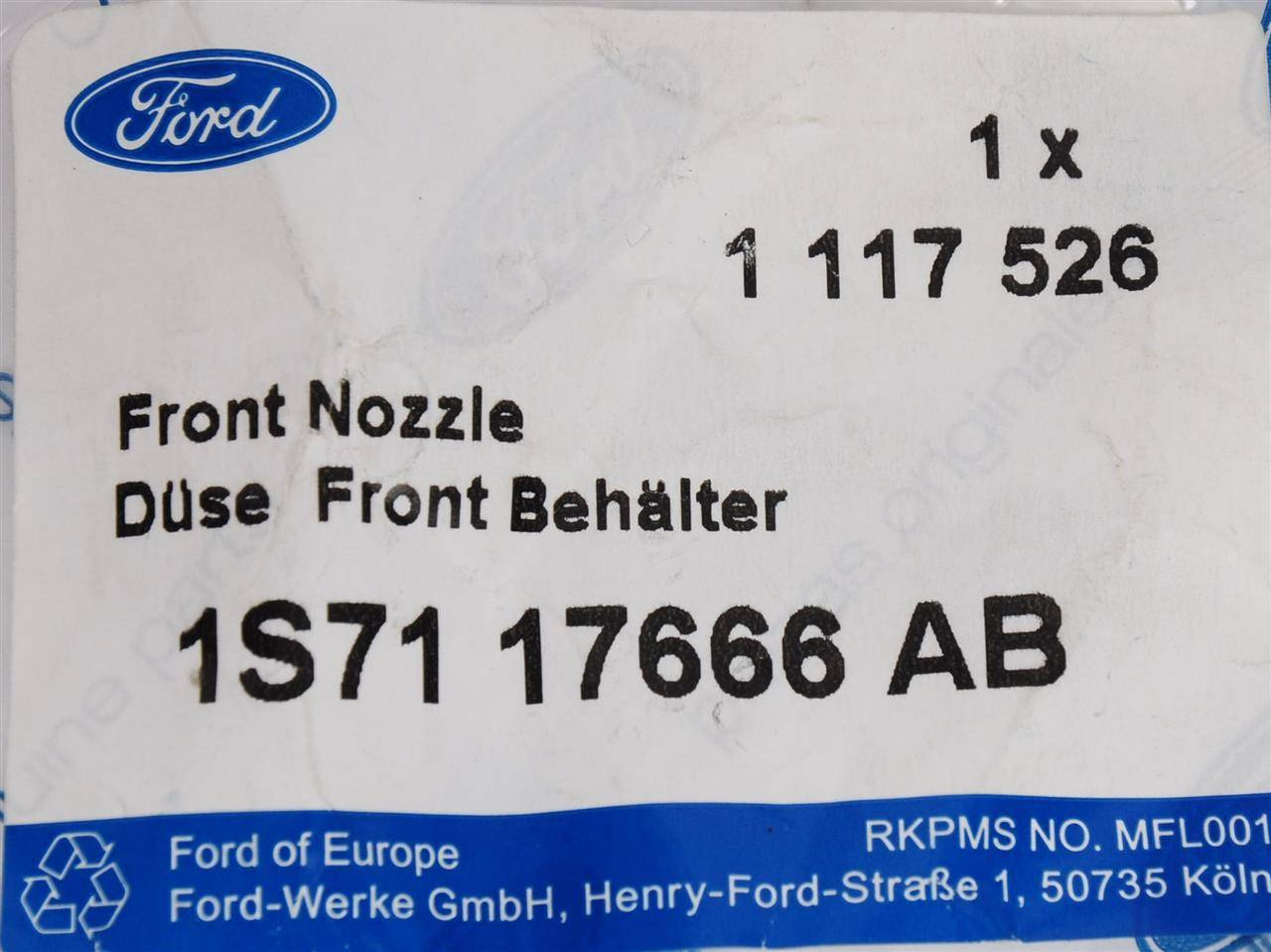 DYSZA SPRYSKIWACZA SZYBY PRZEDNIEJ MONDEO 00-07 _ 1117526 _ 1S71-17666 ...