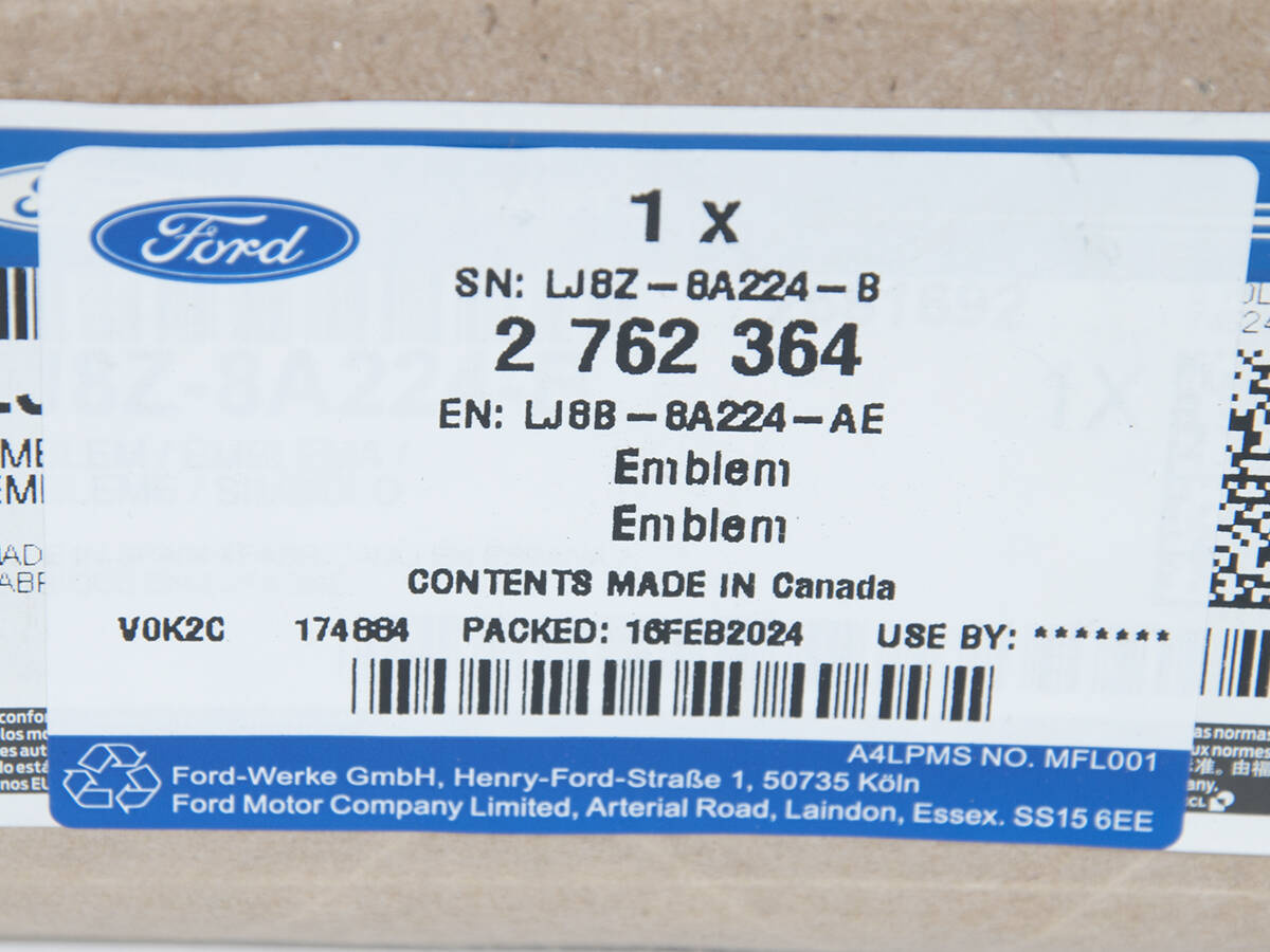 EMBLEMAT PRZÓD KOŃ MUSTANG MACH-E 21- _ 2762364 _ LJ8B-8A224-AE _ LJ8Z ...