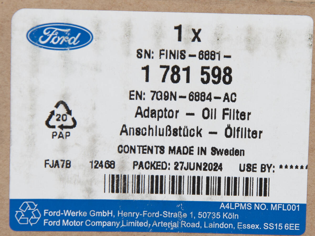 FILTR OLEJU KPL. FOCUS 07-10 / 2.5L DURATEC-RS (220,225KM,305KM ...