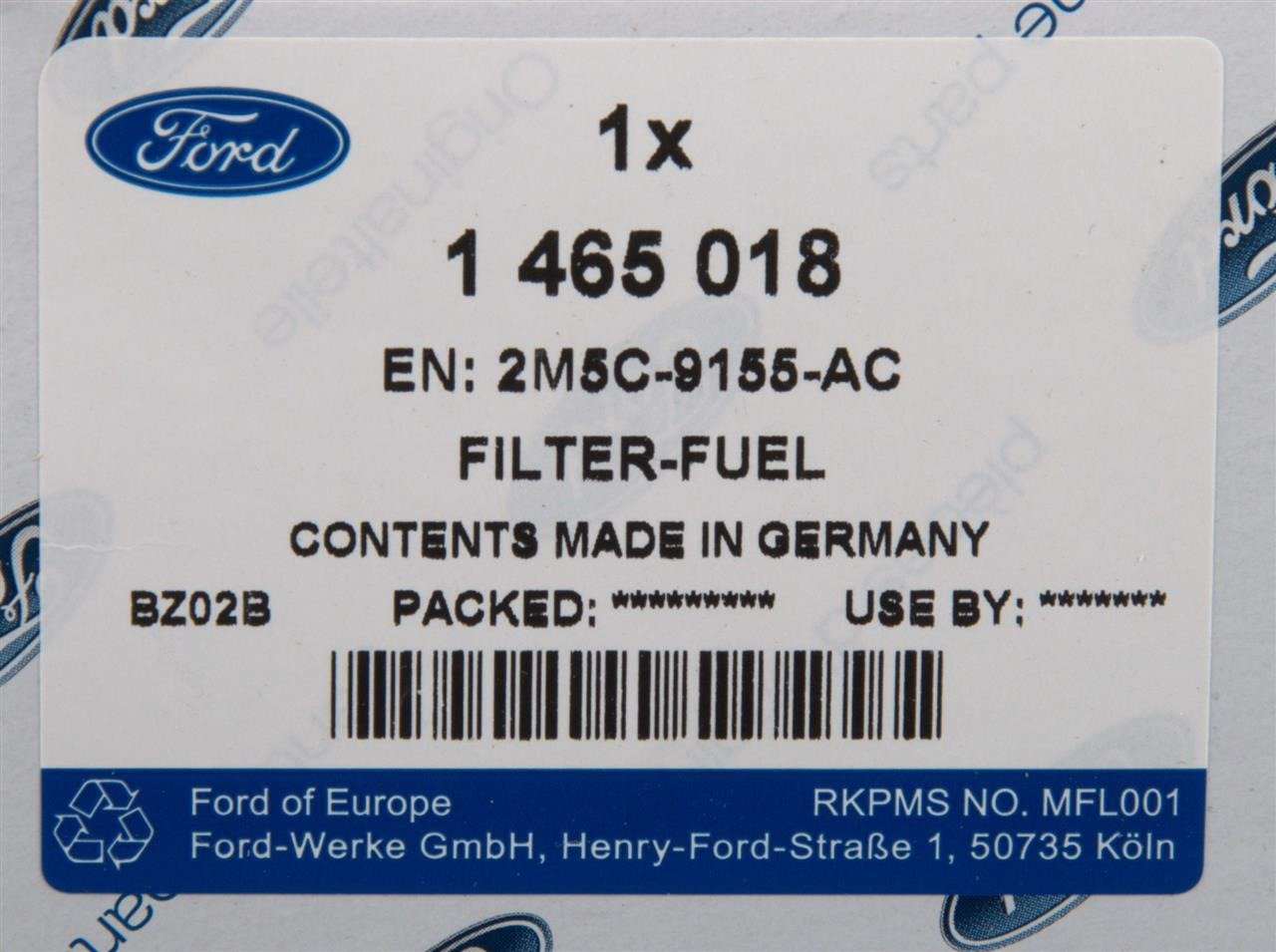 FILTR PALIWA FOCUS MK1 MK2 MK3 BENZYNA 1,6 1,8 2,0 _ 1465018 _ 2M5C ...