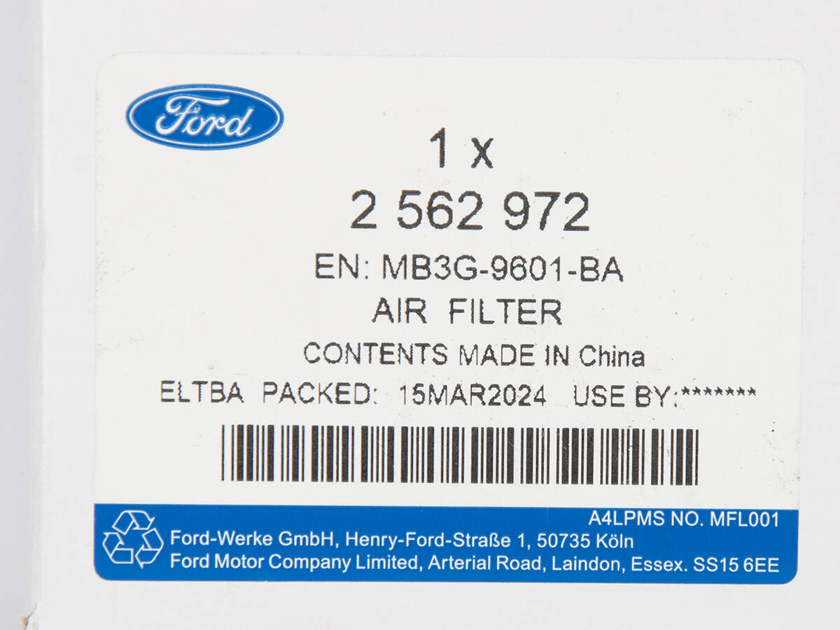 FILTR POWIETRZA RANGER / RANGER RAPTOR 22- _ 2562972 _ MB3G-9601-BA ...