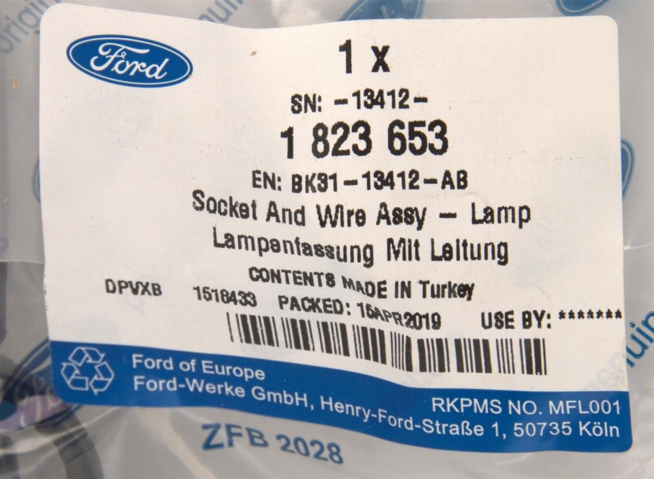 GNIAZDO Z PRZEWODEM TYLNYCH DRZWI TRANSIT 14- 19- _ 1823653 _ BK31 ...