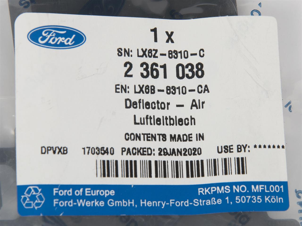 KIEROWNICA POWIETRZA PRAWA TYLNA KUGA ESCAPE 20- _ 2361038 _ LX6B-8310 ...