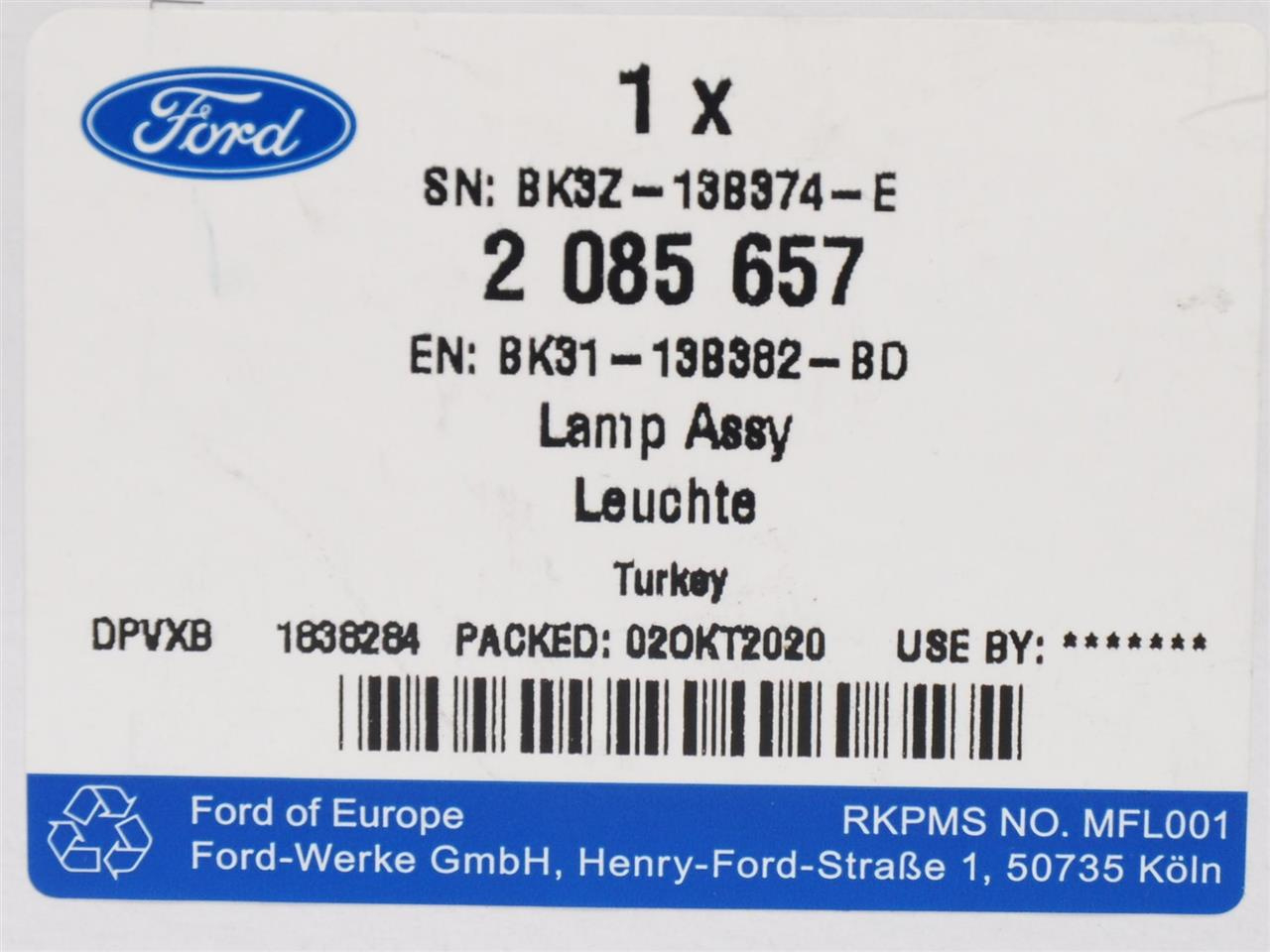 KIERUNKOWSKAZ LUSTERKA PRAWY TRANSIT 14- _ 2085657 _ BK31-13B382-BD ...