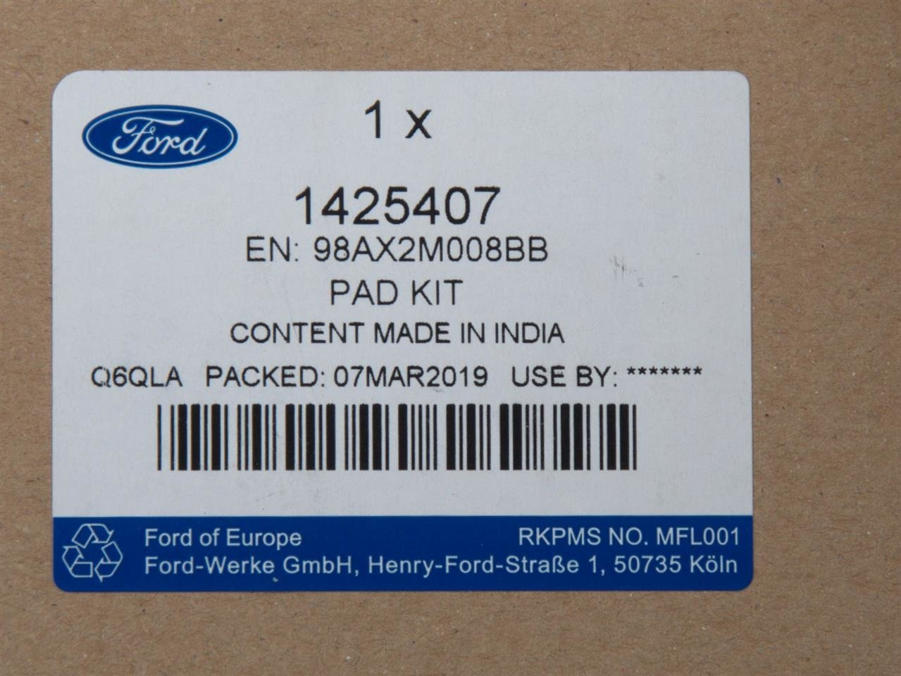 KLOCKI HAMUL TYŁ FIESTA / FUSION 2001- FOCUS 1998- _ 1075565_ 98AX ...