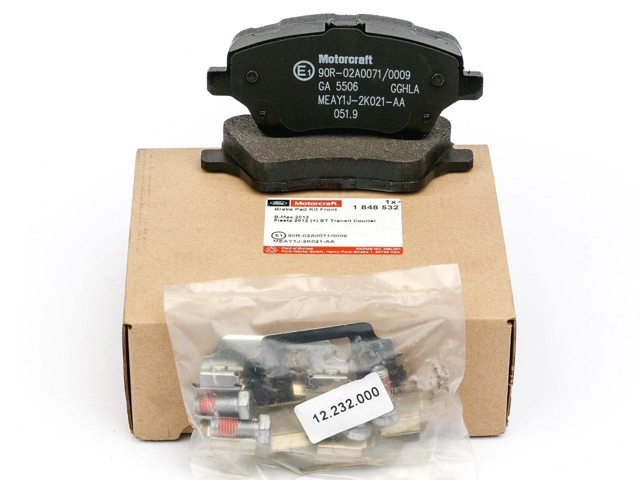 KLOCKI HAMULCOWE PRZÓD B-MAX 2012- FIESTA 2012- _ 1848532 _ MEAY1J ...