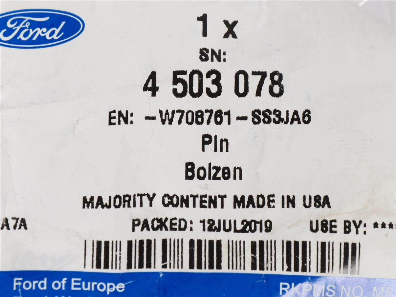 KOŁEK M8 X 40MM WKŁADKI BAGAŻNIKA KUGA 12- _ 4503078 _ W708761-SS3JA6 ...