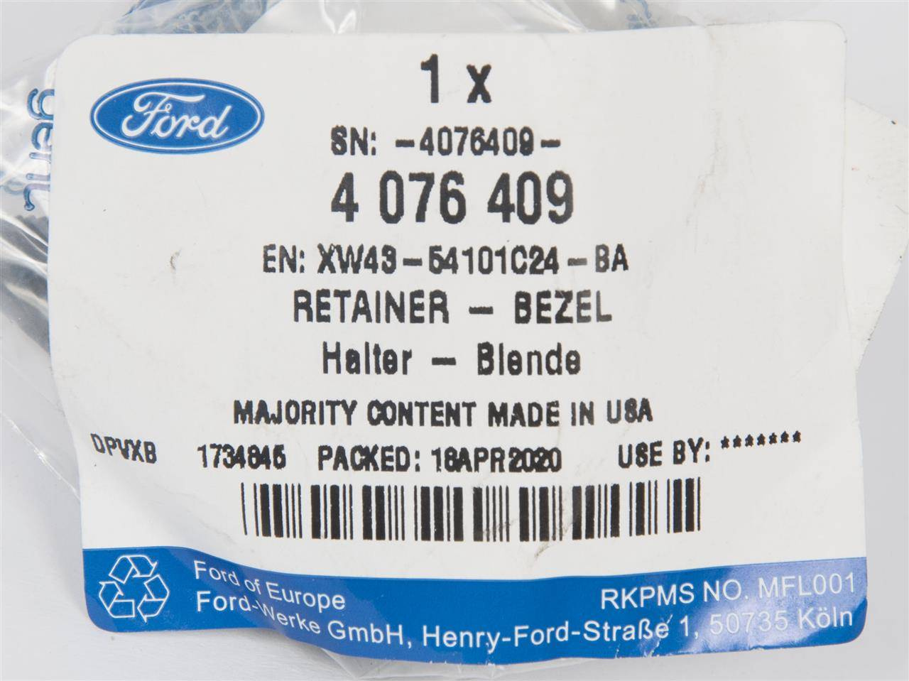 KOŁEK PODKŁADKI PIANKOWEJ KANAPY TYLNEJ MONDEO _ 4076409 _ XW43 ...