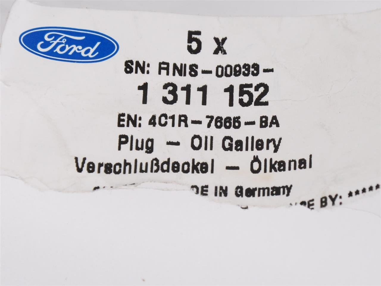 KOREK Ø 52MM SKRZYNI 6 SPEED MANUAL TRANSMISSION _ 1311152 _ 4C1R-7665 ...