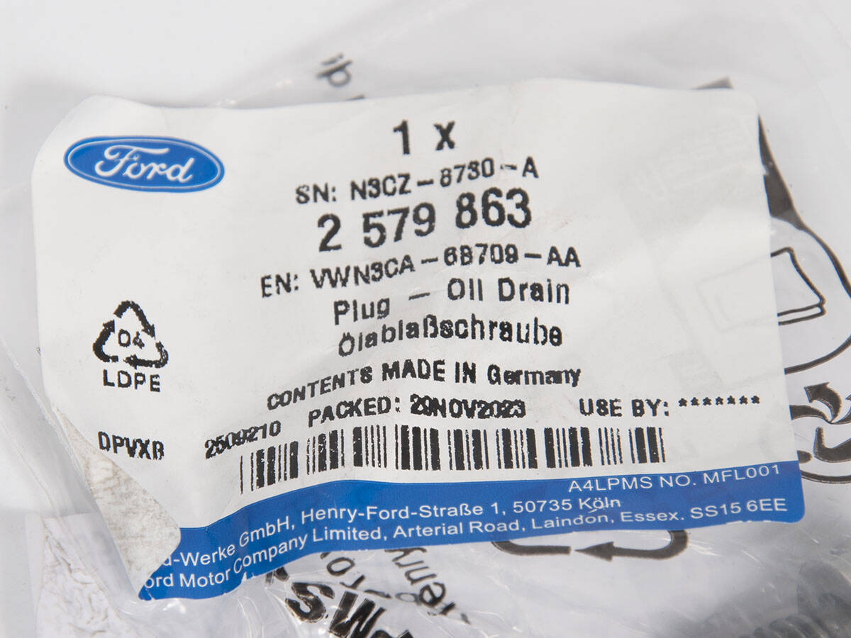 KOREK SPUSTU OLEJU TRANSIT/TOURNEO CONNECT 22- _ 2579863 _ VWN3CA-6B709 ...