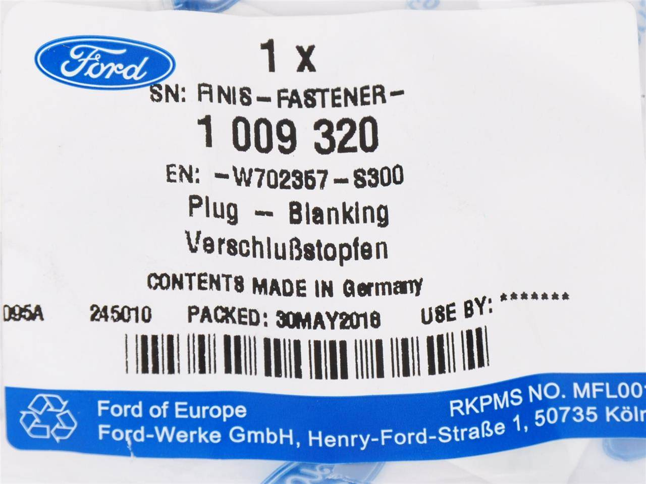 KOREK _ 1009320 _ W702357-S300 _ W702357-S300 | | Ford Original Parts