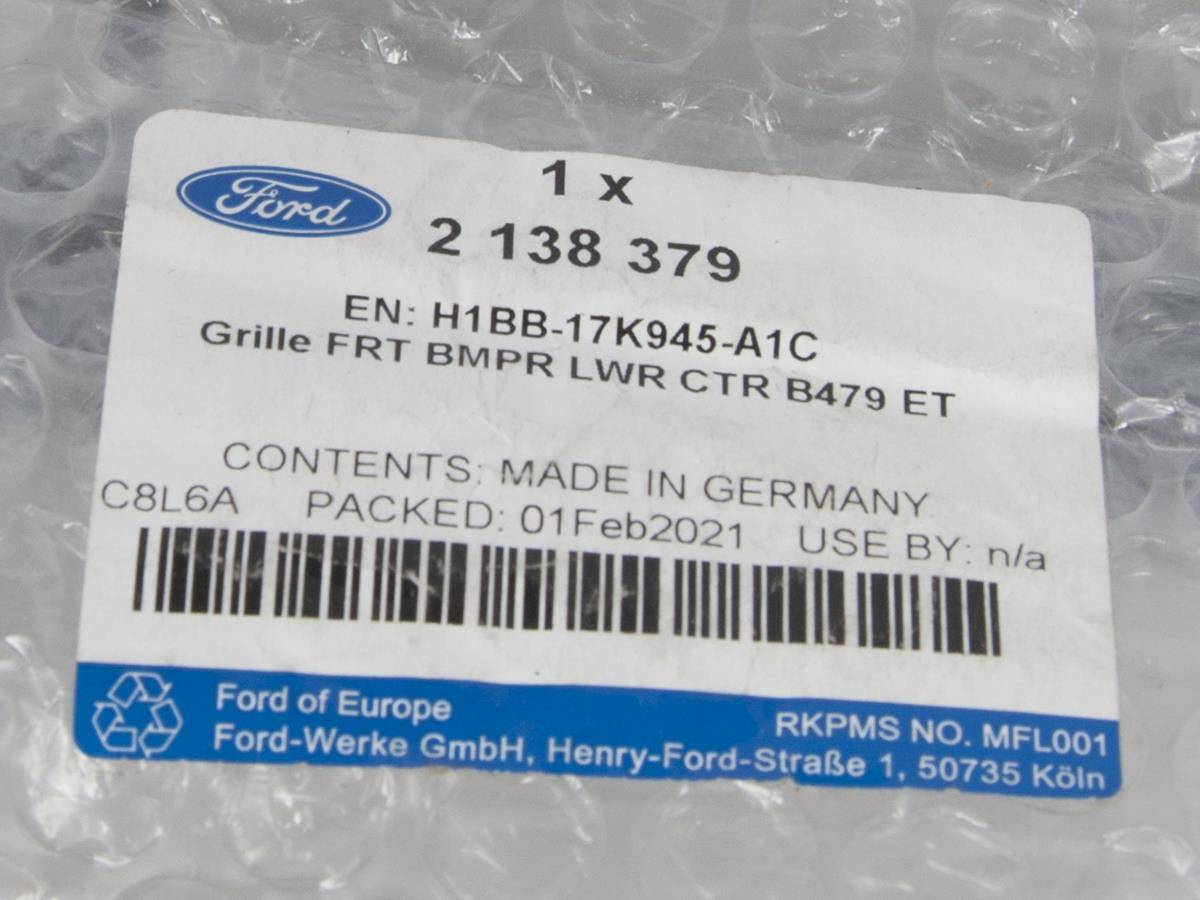 KRATKA DOLNA ZDERZAKA PRZÓD FIESTA 17- _ 2138379 _ H1BB-17K945-A1C ...