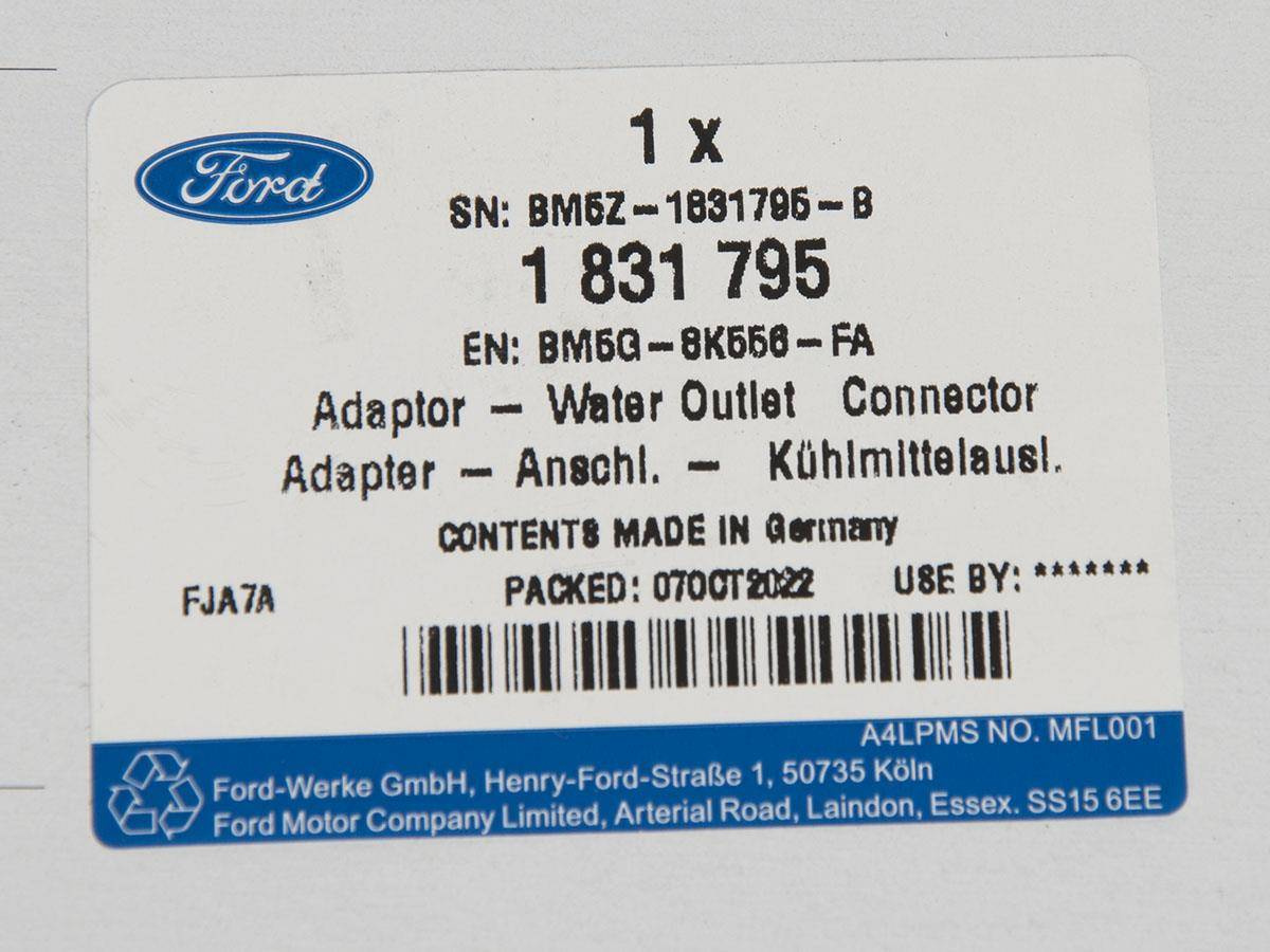 KRÓCIEC UKŁADU CHŁODZENIA FIESTA C-MAX 1,6 EB_ 1831795 _ BM5G-8K556-FA ...