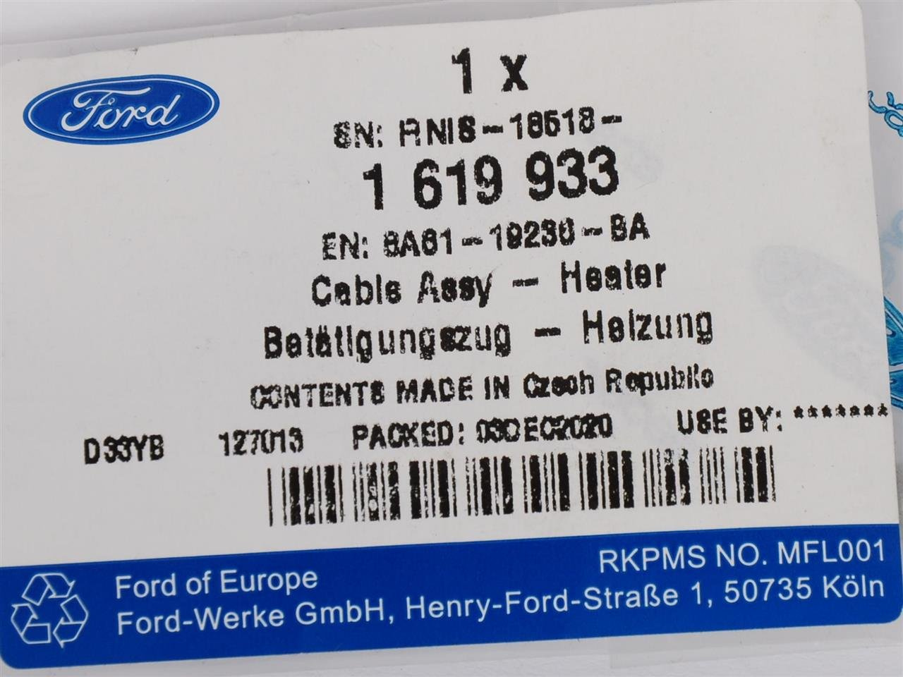 LINKA NAGRZEWNICY FIESTA 09- 12- _ 1619933 _ 8A61-19236-BA | | Ford ...