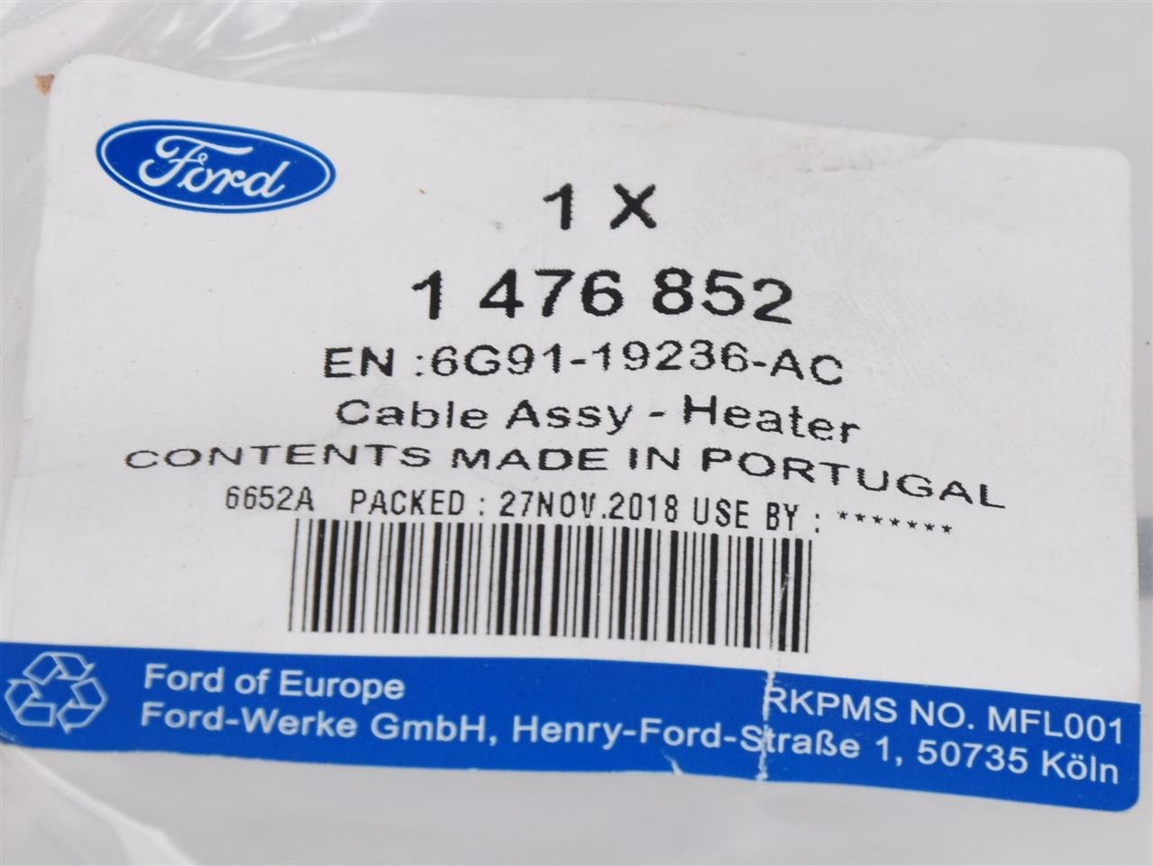 LINKA NAGRZEWNICY S-MAX / GALAXY 2006-2015 _ 1476852 _ 6G91-19236-AC ...