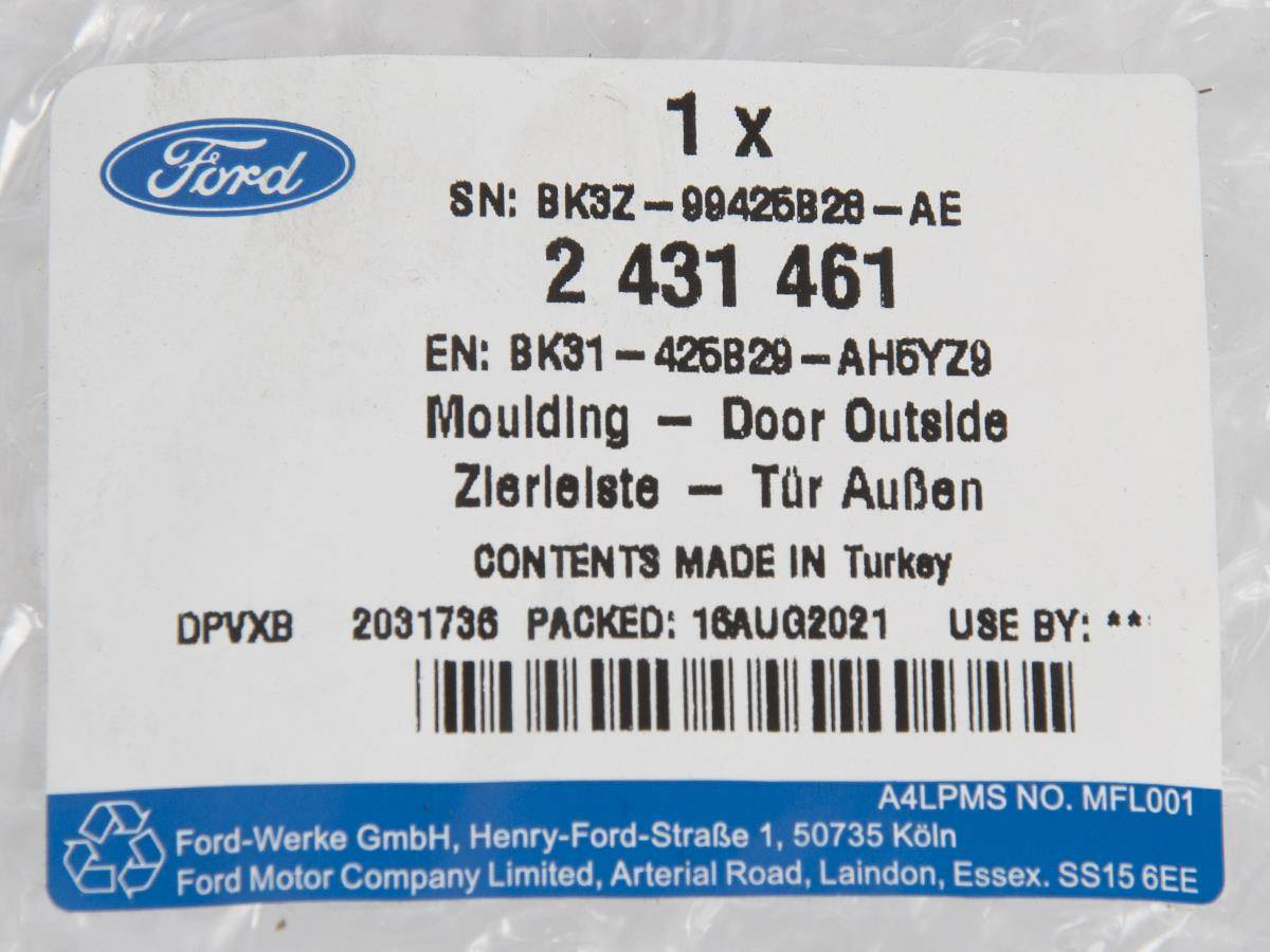 LISTWA LEWA DRZWI TYŁ TRANSIT 19- _ 2537037 _ BK31-425B29-AH5YZ9 | 2019 ...