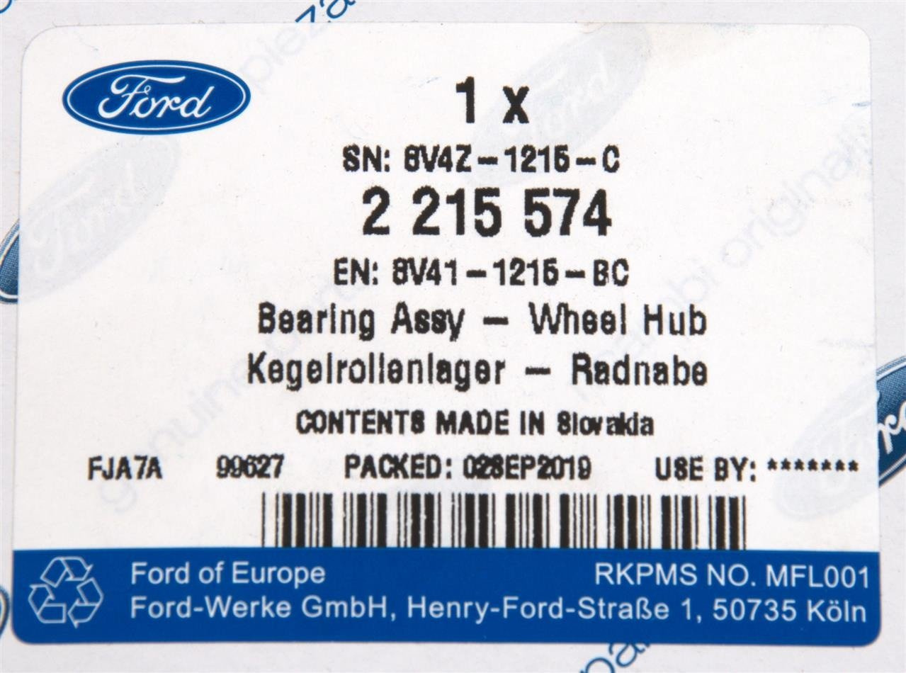ŁOŻYSKO PIASTY KOŁA PRZÓD FOCUS MK3 C-MAX KUGA MK2 _ 2215574 _ 8V41 ...