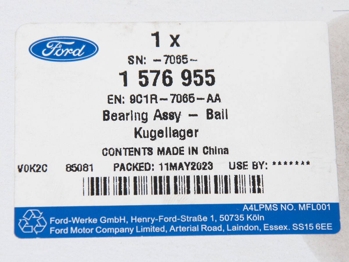 ŁOŻYSKO SKRZYNI BIEGÓW TRANSIT 14- / 6 SPEED MANUAL _ 1576955 _ 9C1R ...